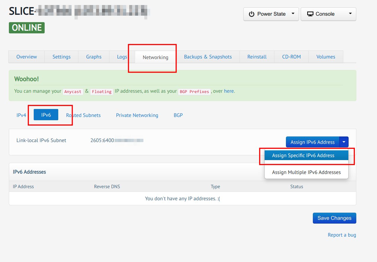 BuyVM/Frantech IPv6 /48 详细使用方法, 任意使用 /48 IP - 企鹅大大的博客